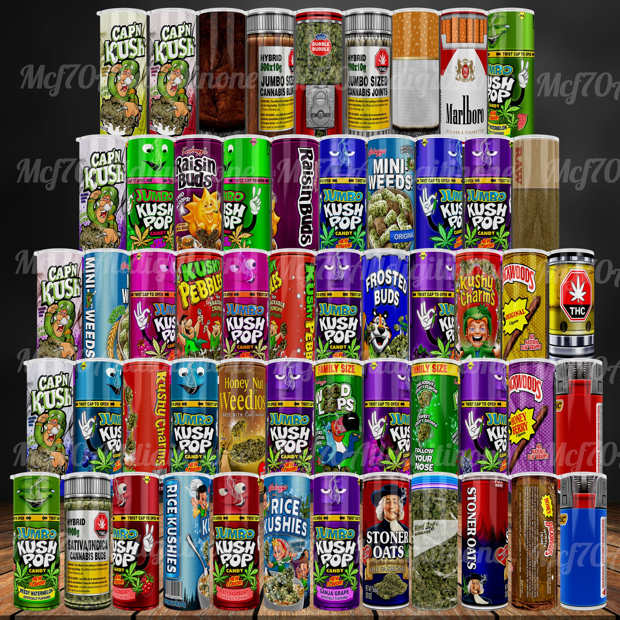 420 Weed Cereal Tumbler Wraps Bundle, Stoner PNG (digital File) - Etsy