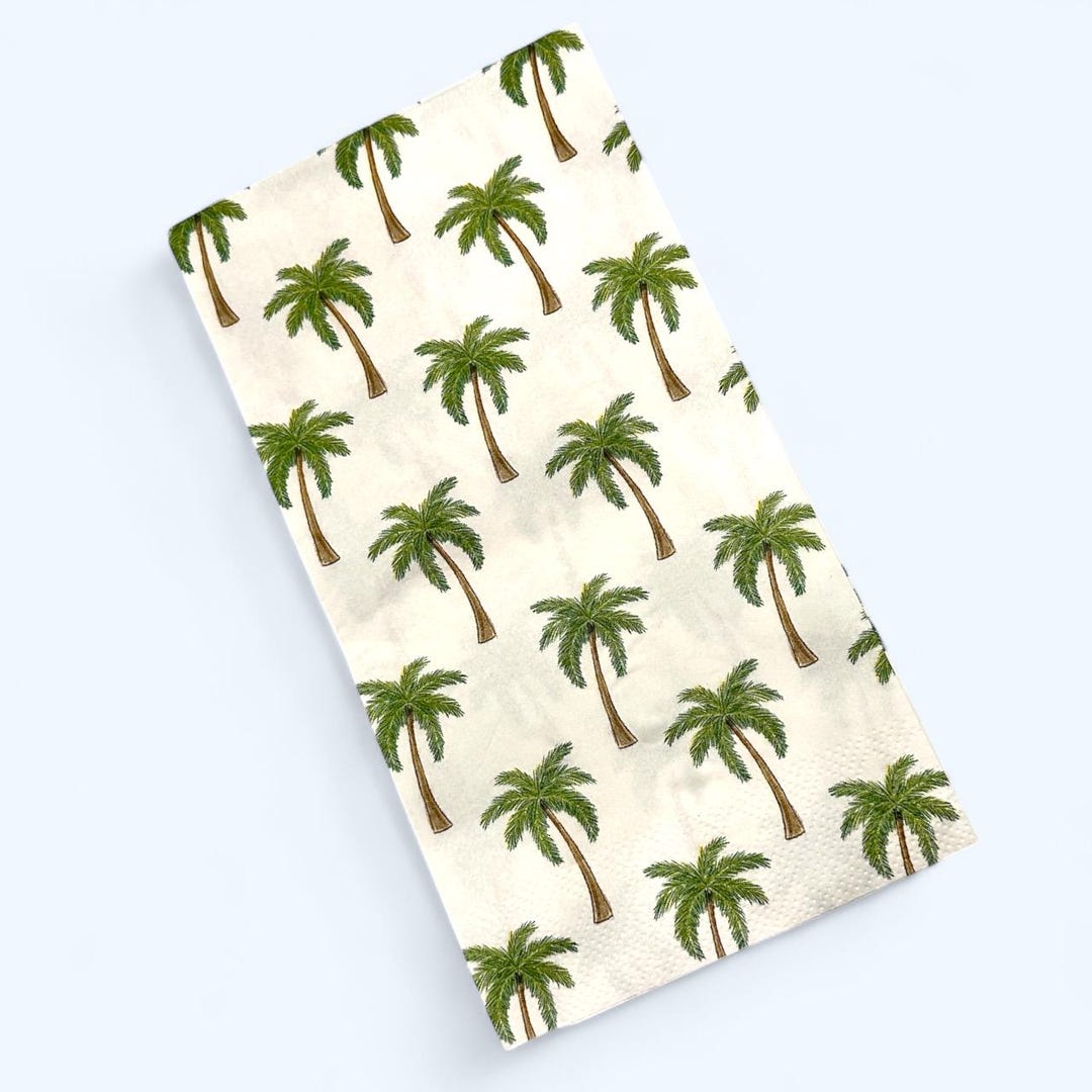 Decoupage Napkins, Tropical Palm Tree Tree Napkin, Craft Napkin, Oyster ...