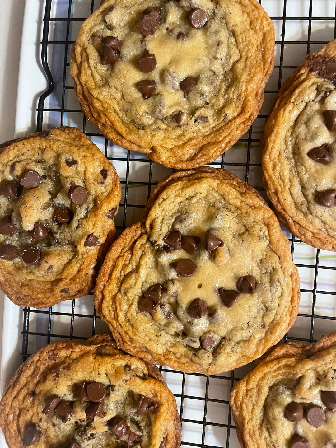 BIG Chocolate Chip Cookies With Sea Salt : Homemade Chewy Center ...