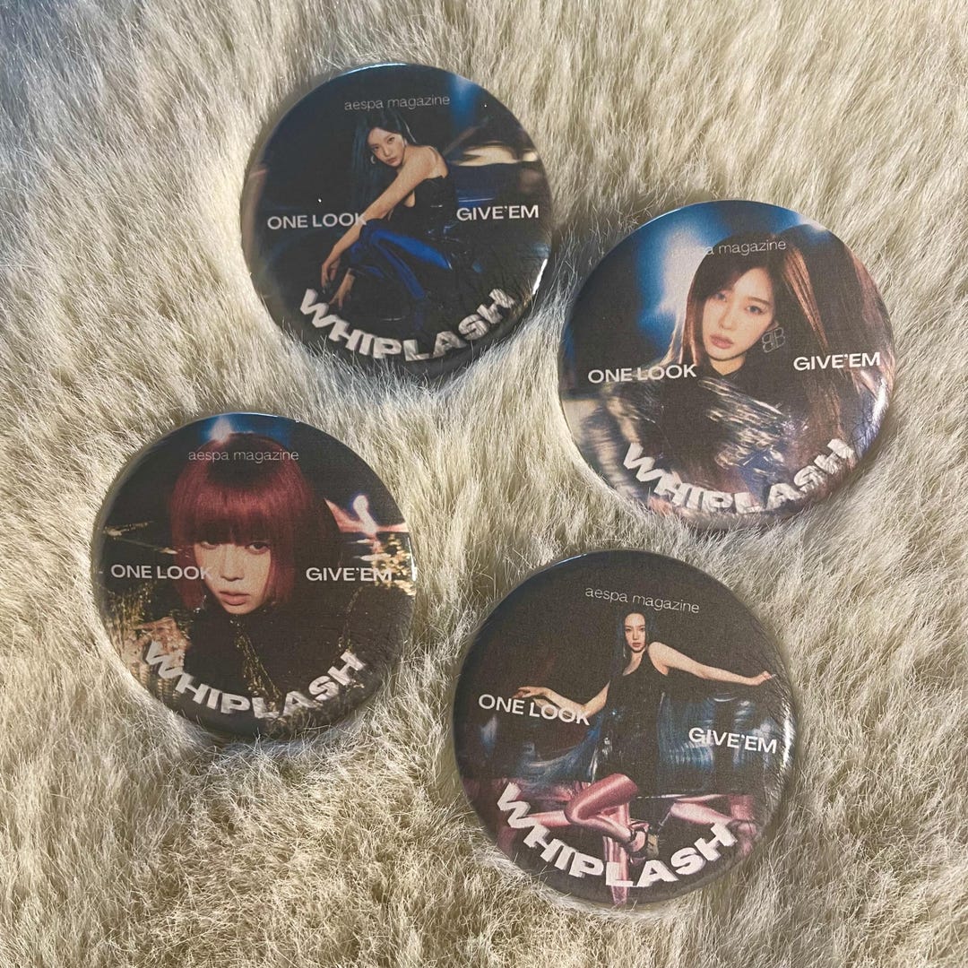 Aespa Pinback Buttons Whiplash | Cute Kpop Pin | Gift for Mys, Best ...