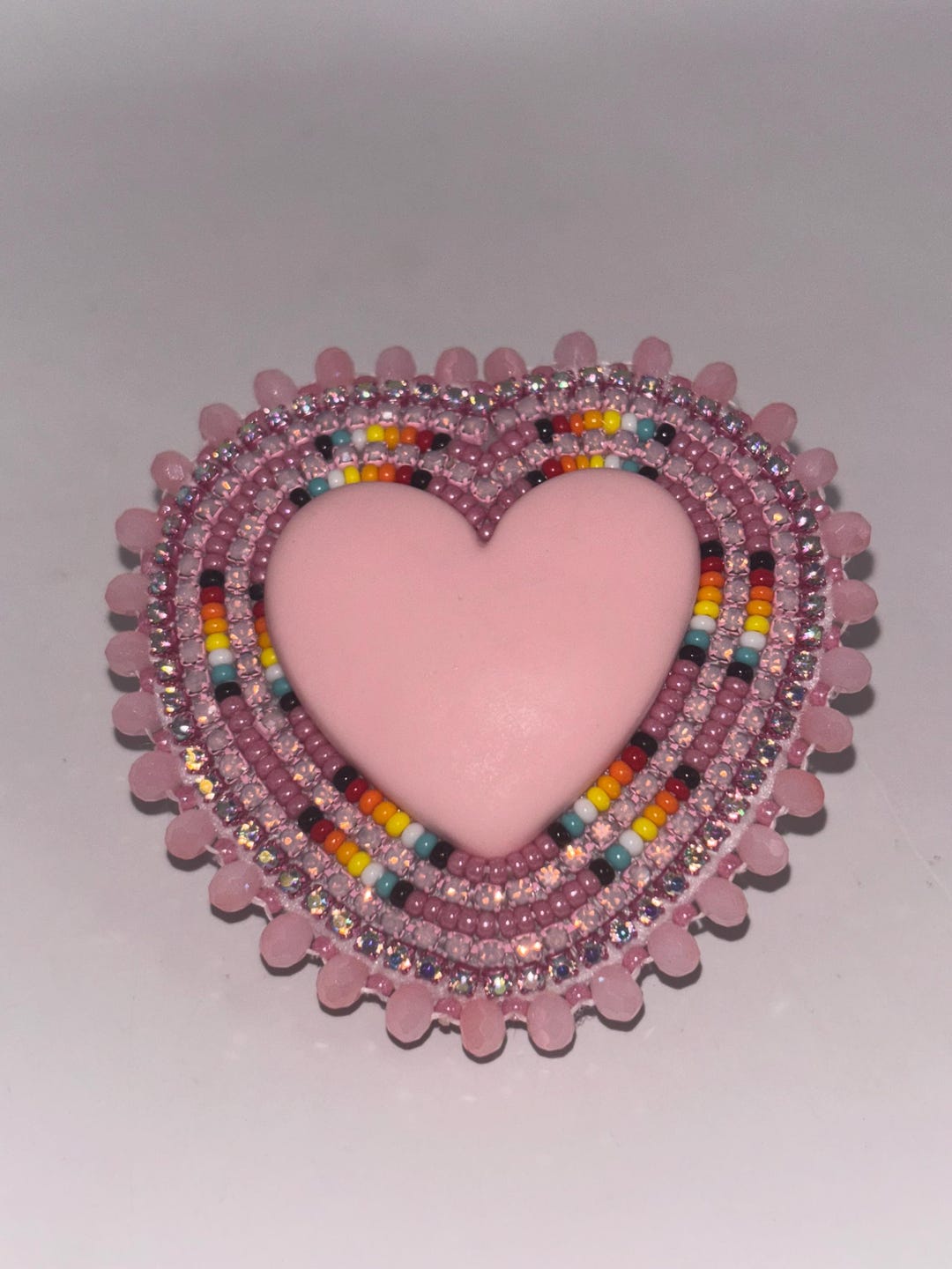 Beaded Heart Pop Socket Phone Stand - Etsy