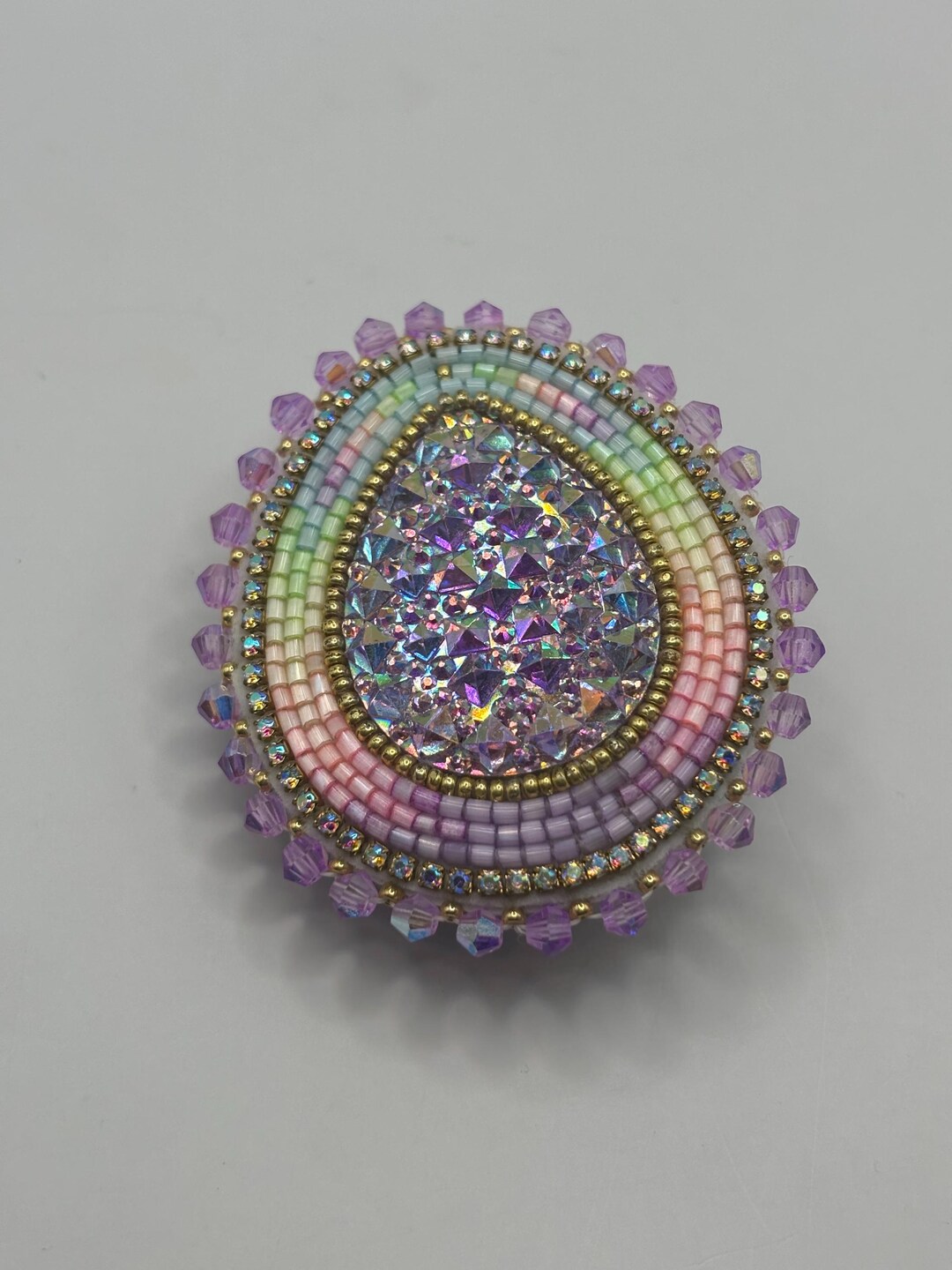 Purple Rainbow Beaded Pop Socket - Etsy