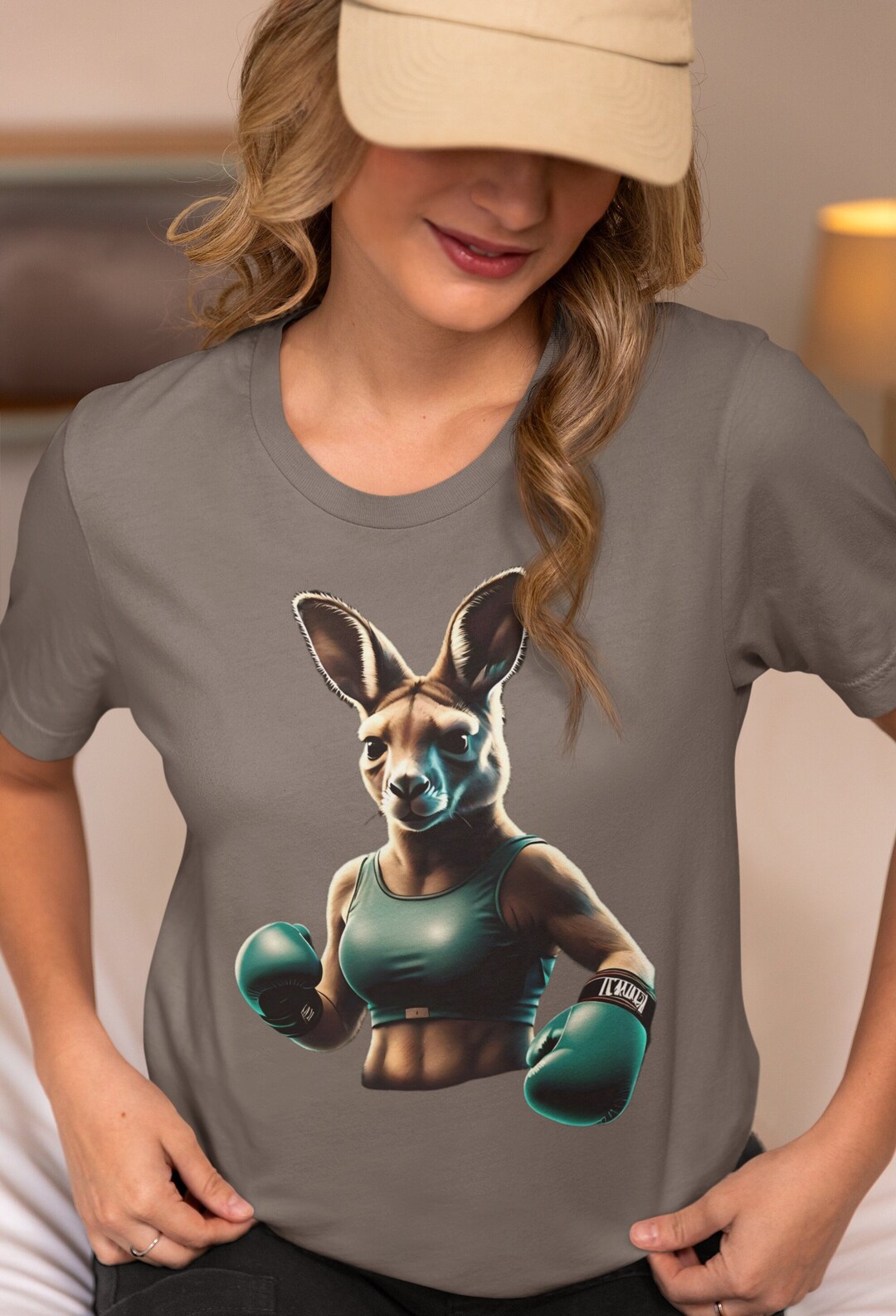 Women's Boxing Diva Tee Kangaroo Boxer Design Fitness Fury Apparel ...