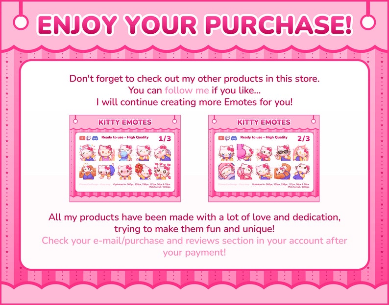 10 Kawaii Kitty Emotes for Discord, Twitch & Youtube Part 3 of 3 Stream ...