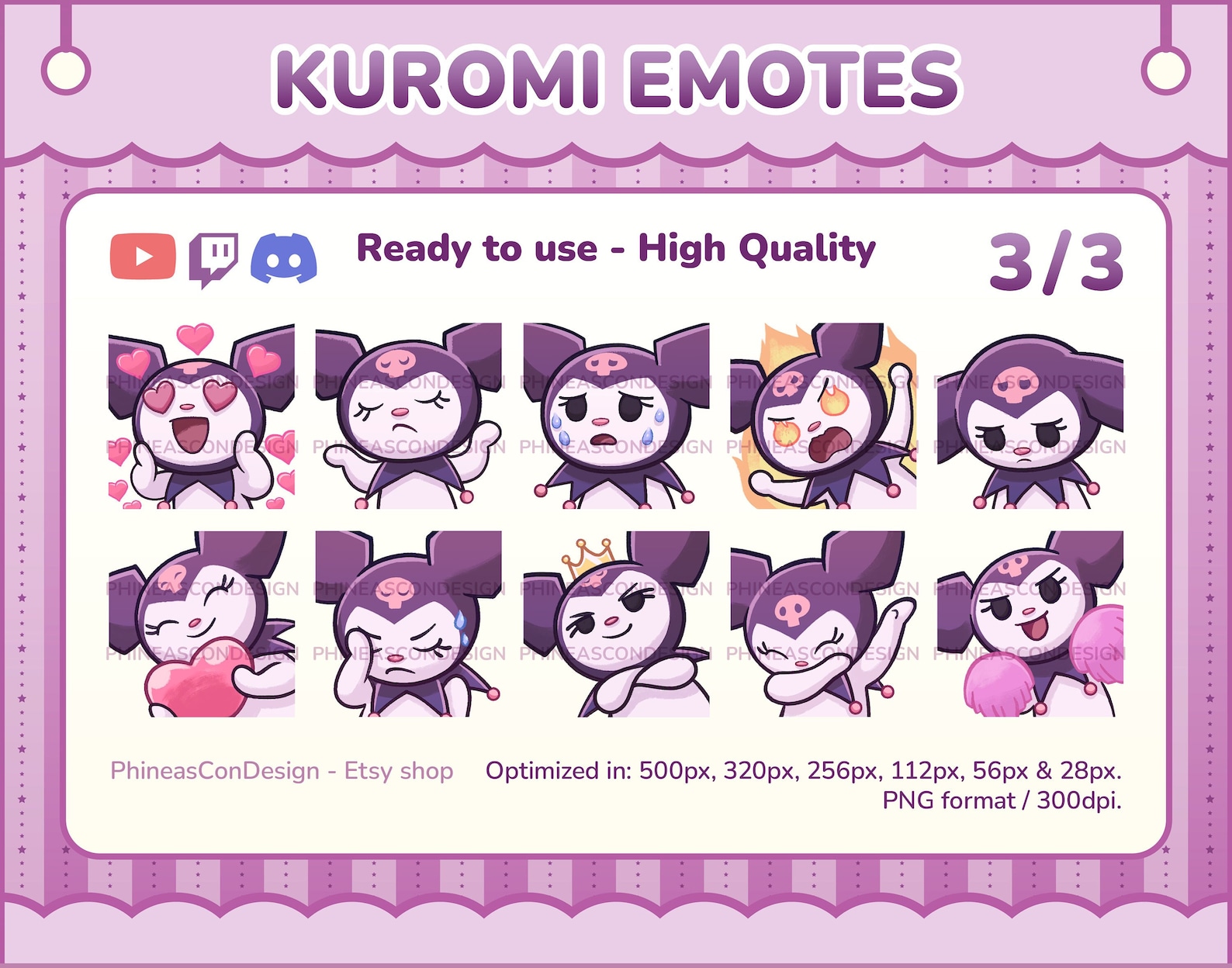 10 Kuro Emotes for Discord, Twitch & Youtube | Part 3 of 3 | Stream ...
