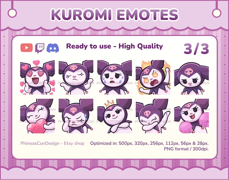 10 Kuro Emotes for Discord, Twitch & Youtube | Part 3 of 3 | Stream ...