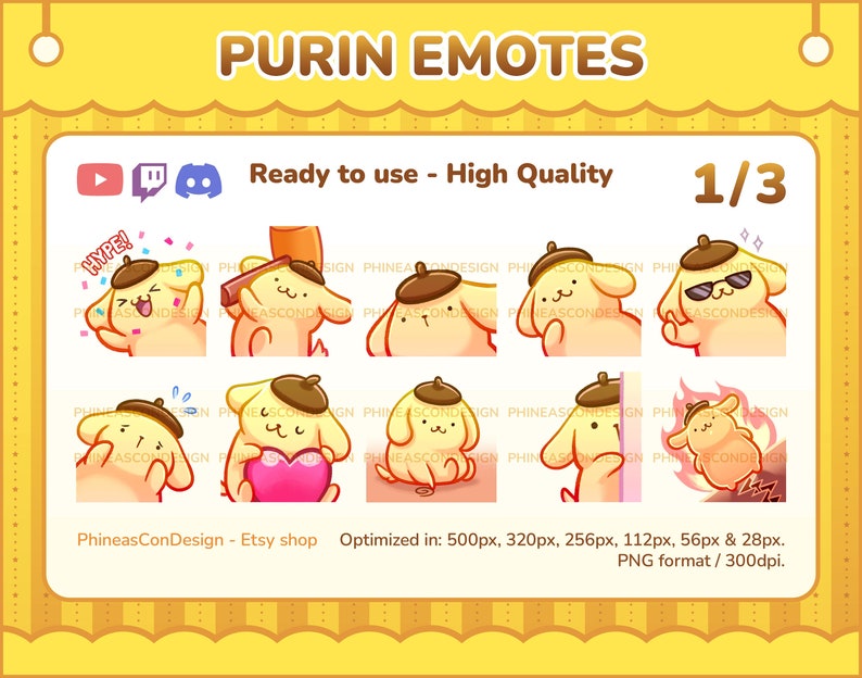 10 Pompom Dog Emotes for Discord, Twitch & Youtube | Part 1 of 3 ...
