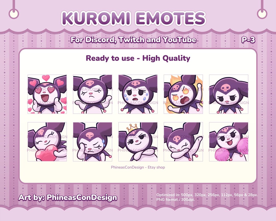 Kuro Emotes 10 for Discord, Twitch and Youtube Part 3 of 3 Stream ...