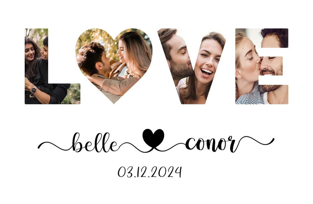 Couple Photo Collage, Love Photo Collage, Anniversary Gifts, Family ...