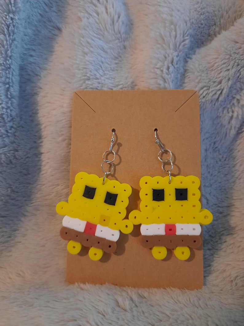 Spongebob Squarepants Perler Earrings - Etsy