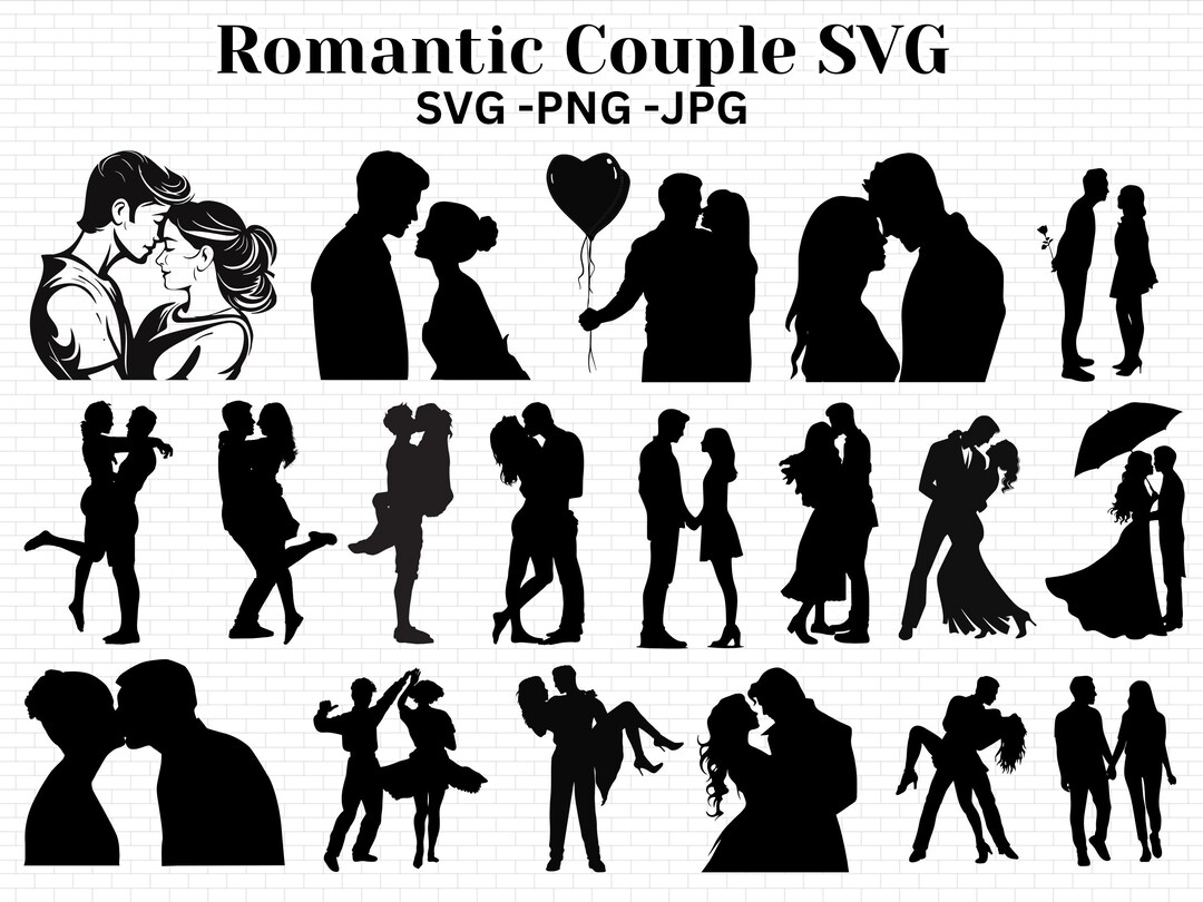 Romantic Couple Svg ,couple Svg ,anniversary Couple Svg , Couple ...