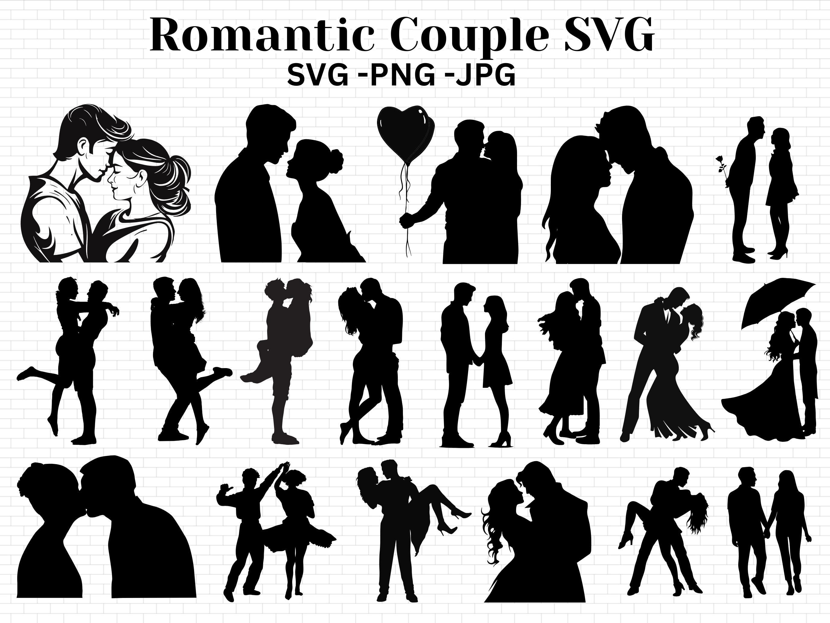 Romantic Couple Svg ,couple Svg ,anniversary Couple Svg , Couple ...