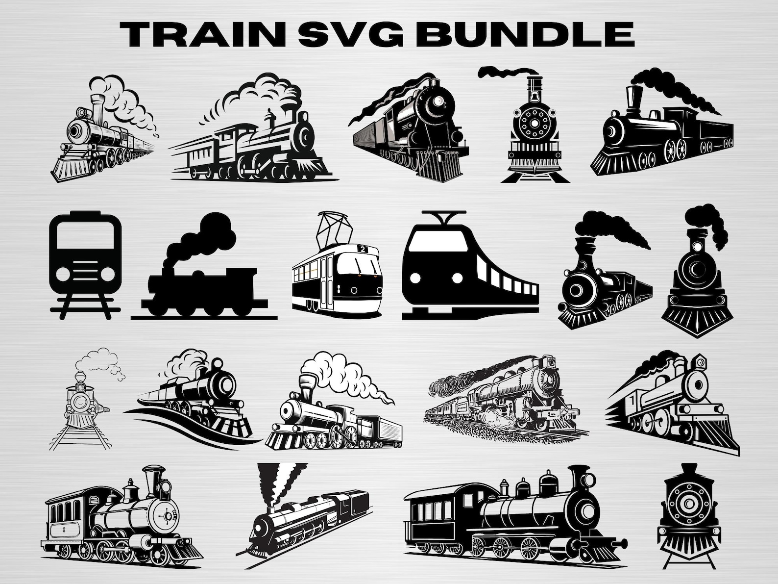 Train SVG Bundle, Train Svg, Train Silhouette, Train Vector, Train ...