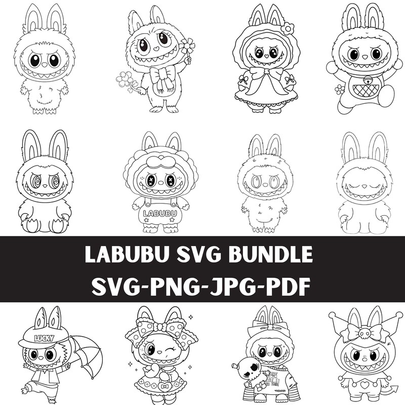 Labubu Outline File - Etsy