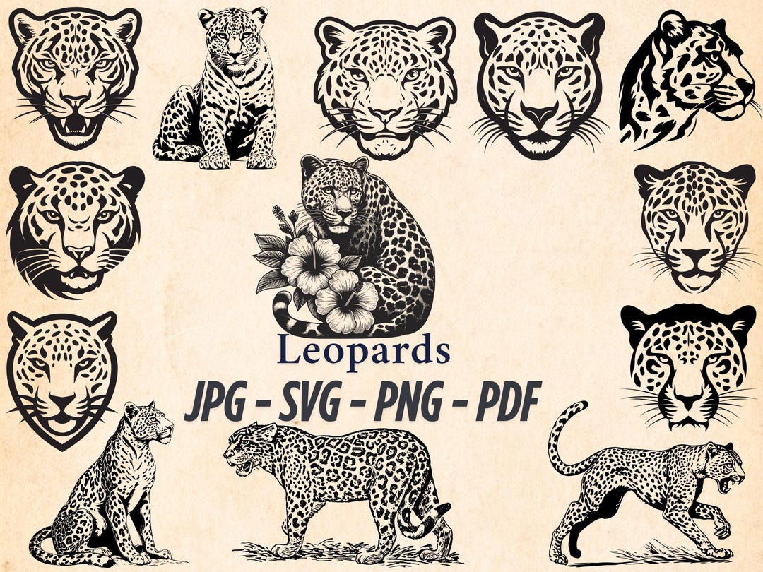 Leopard SVG, Leopard Print SVG, Leopard Head Svg, Leopard Clipart ...