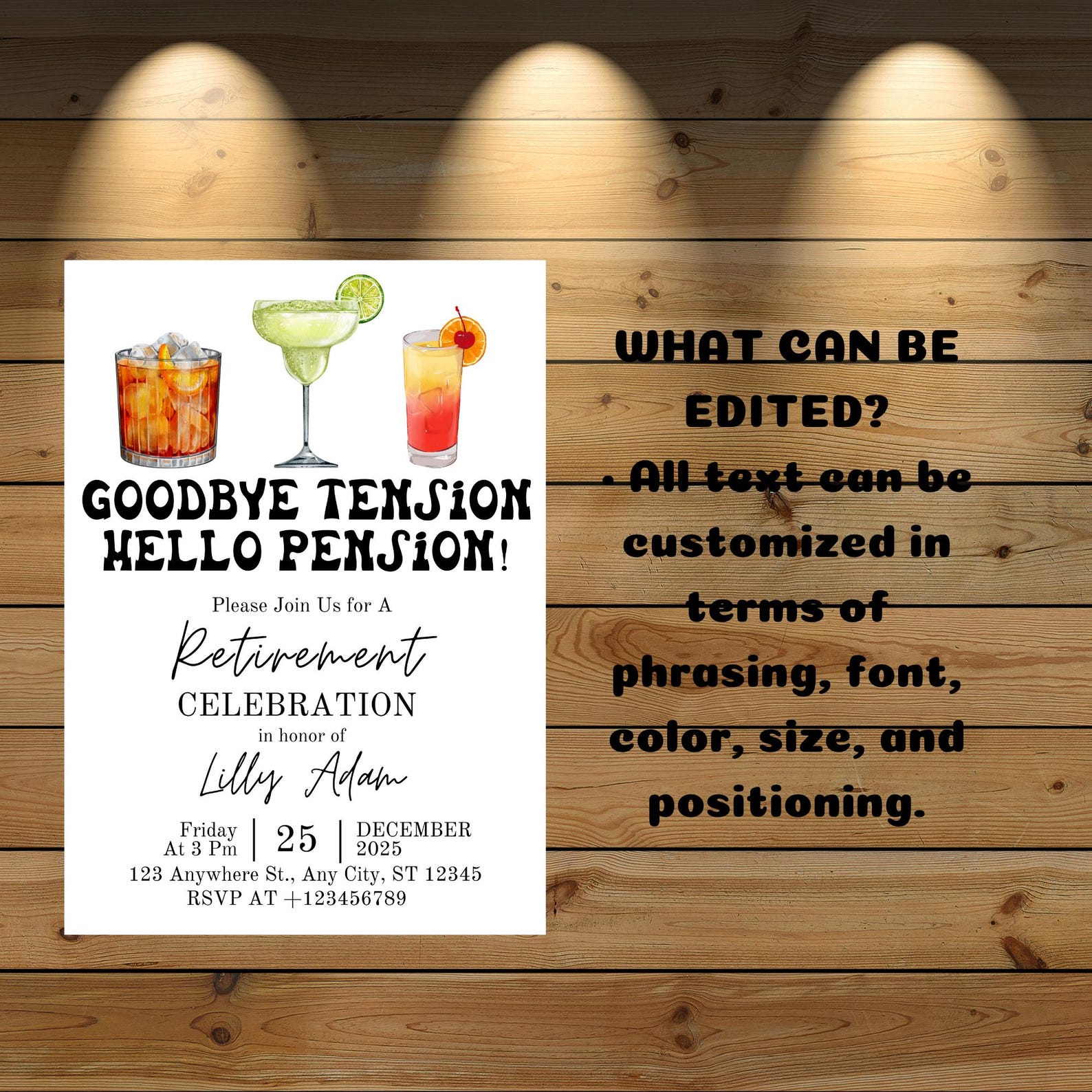 Funny Retirement Invitation | Modern & Simple Retirement Party Invite ...