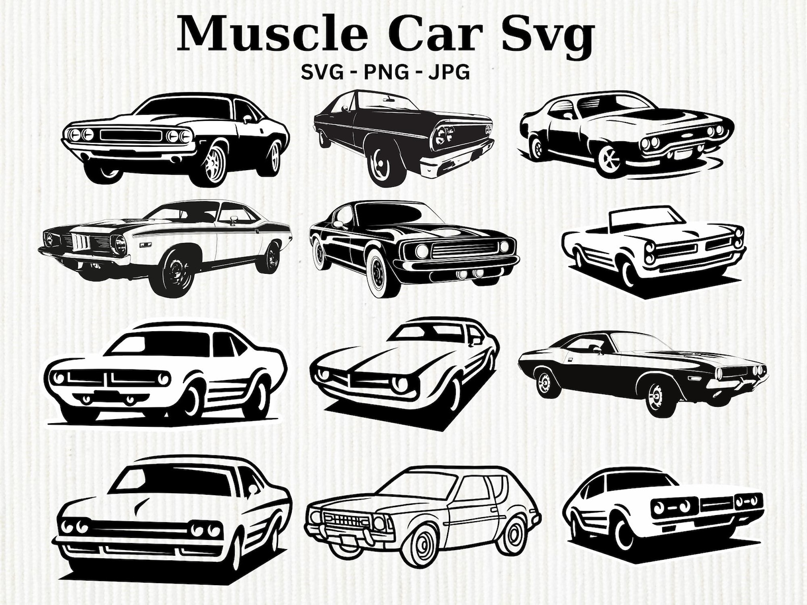 Muscle Car Svg ,muscle Car Clipart , Classic Vintage Car Svg ,race Car ...
