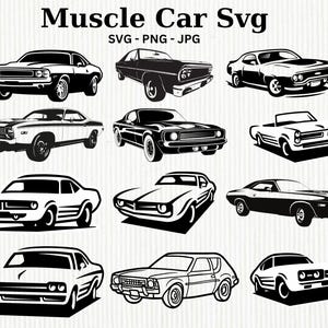 Muscle Car Svg ,muscle Car Clipart , Classic Vintage Car Svg ,race Car ...