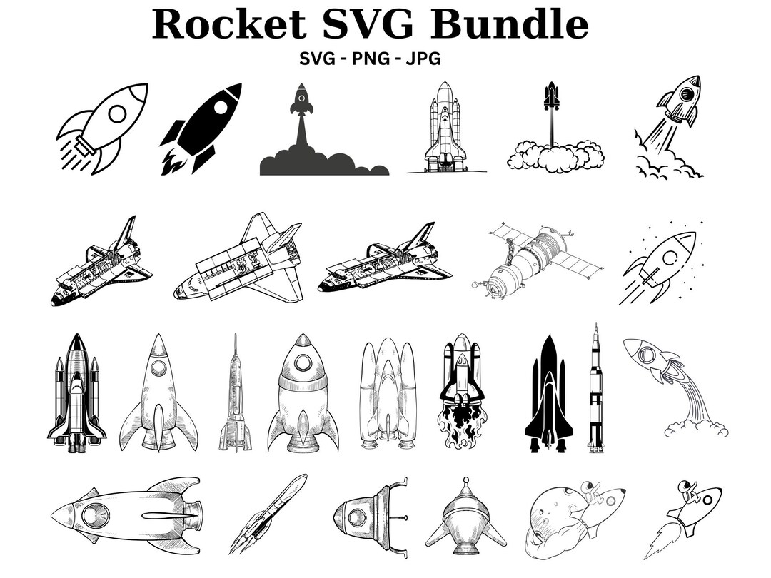 Rocket SVG Bundle, Rocket PNG Bundle, Rocket Clipart, Rocket SVG ...