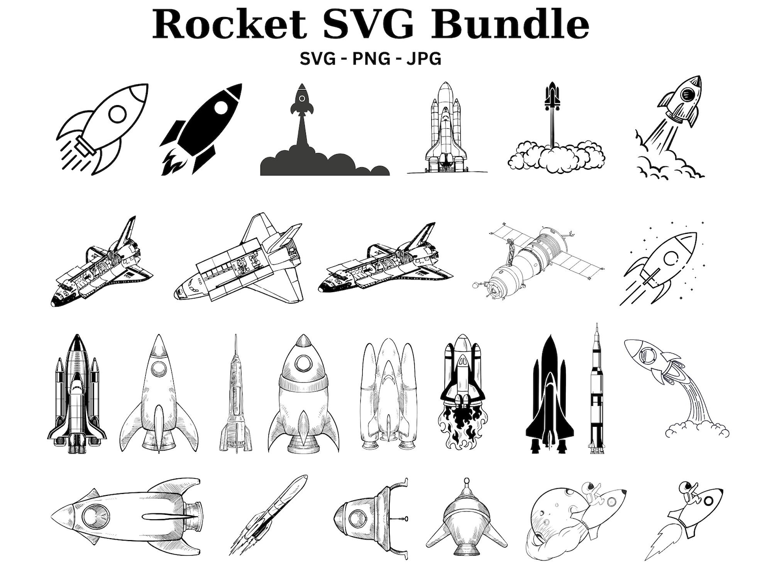 Rocket SVG Bundle, Rocket PNG Bundle, Rocket Clipart, Rocket SVG ...