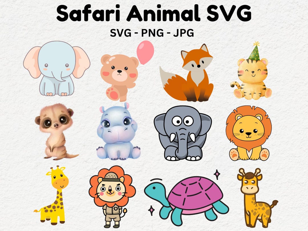 Safari Animals SVG ,animal Svg Bundle ,safari Animals Clipart ,animal ...