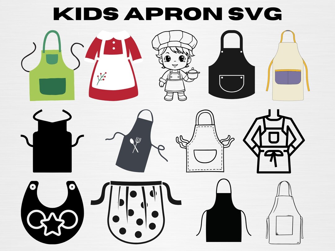 Apron Svg, Kids Apron Svg ,chef SVG, Cook Svg, Kitchen SVG, Cooking Svg ...