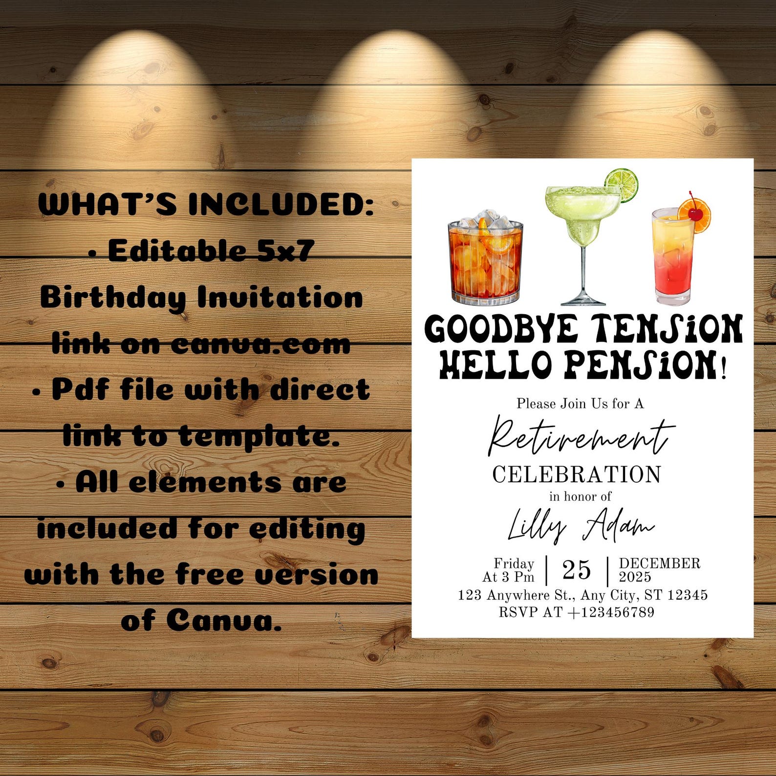 Funny Retirement Invitation | Modern & Simple Retirement Party Invite ...