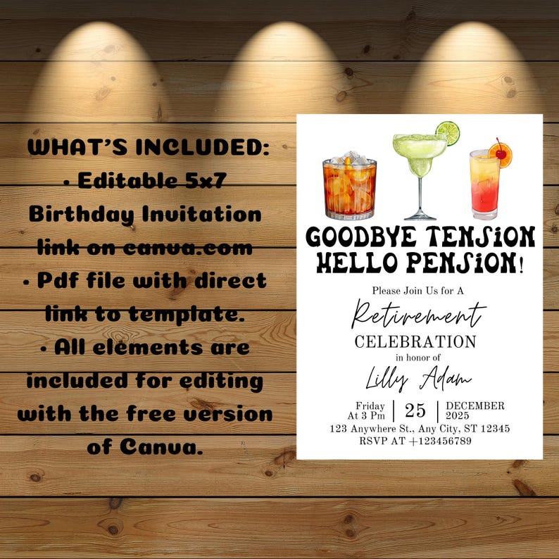 Funny Retirement Invitation | Modern & Simple Retirement Party Invite ...