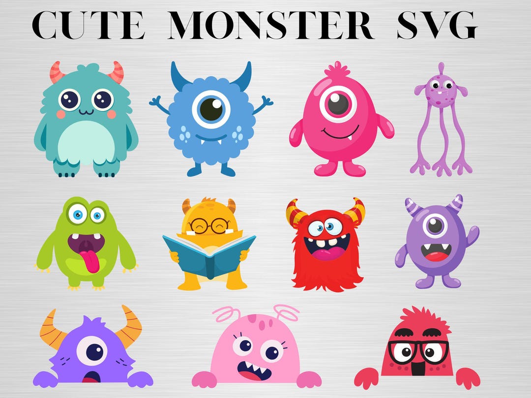 Cute Monster SVG and PNG Designs for Crafting, Kids Projects, and ...