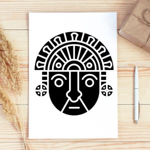 Aztec Svg ,aztec Silhouette, Aztec Vector ,aztec Calendar Svg ,aztec ...