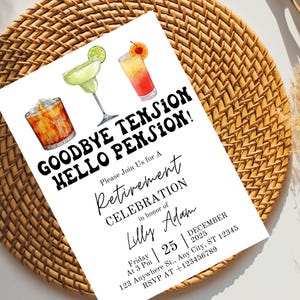 Funny Retirement Invitation | Modern & Simple Retirement Party Invite ...
