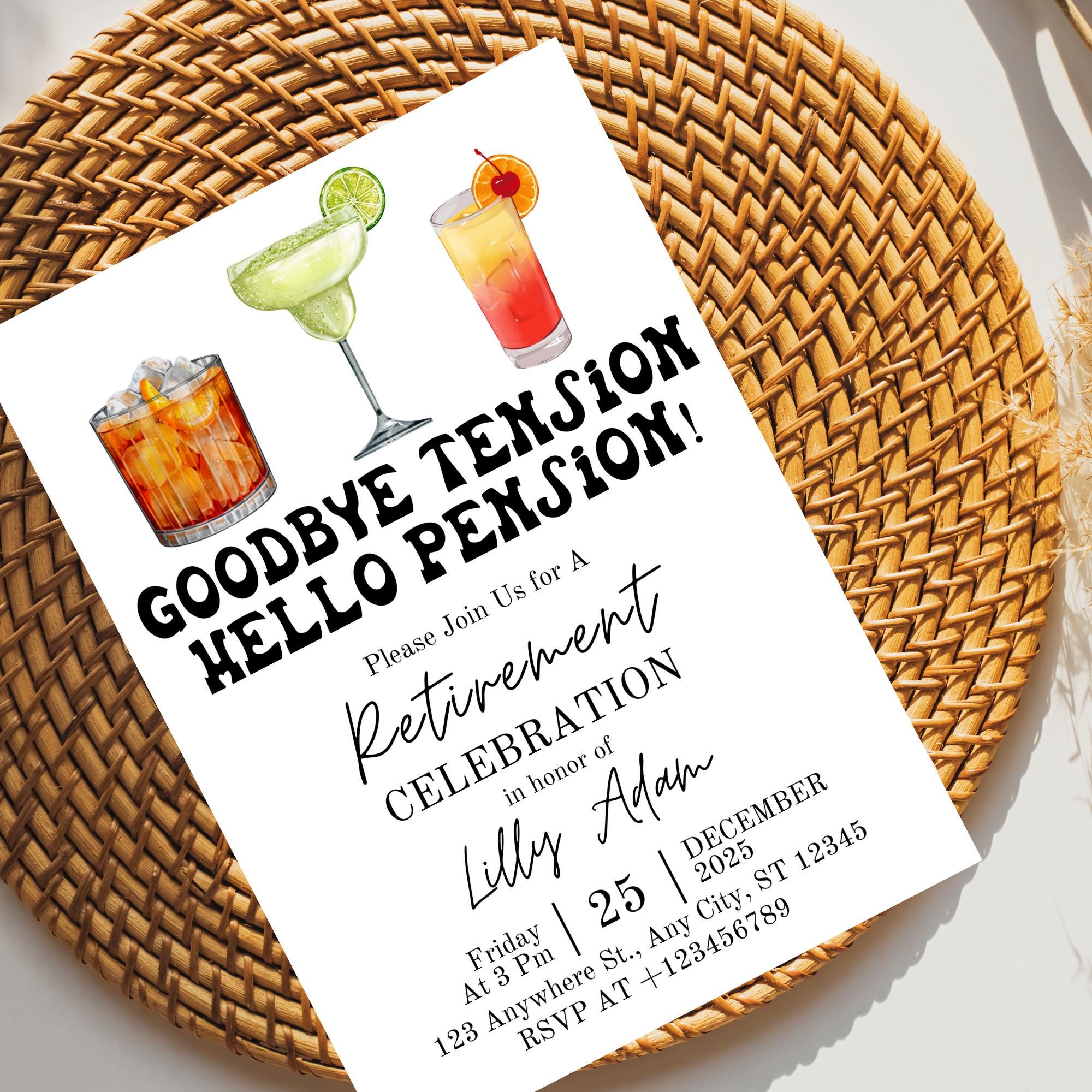 Funny Retirement Invitation | Modern & Simple Retirement Party Invite ...