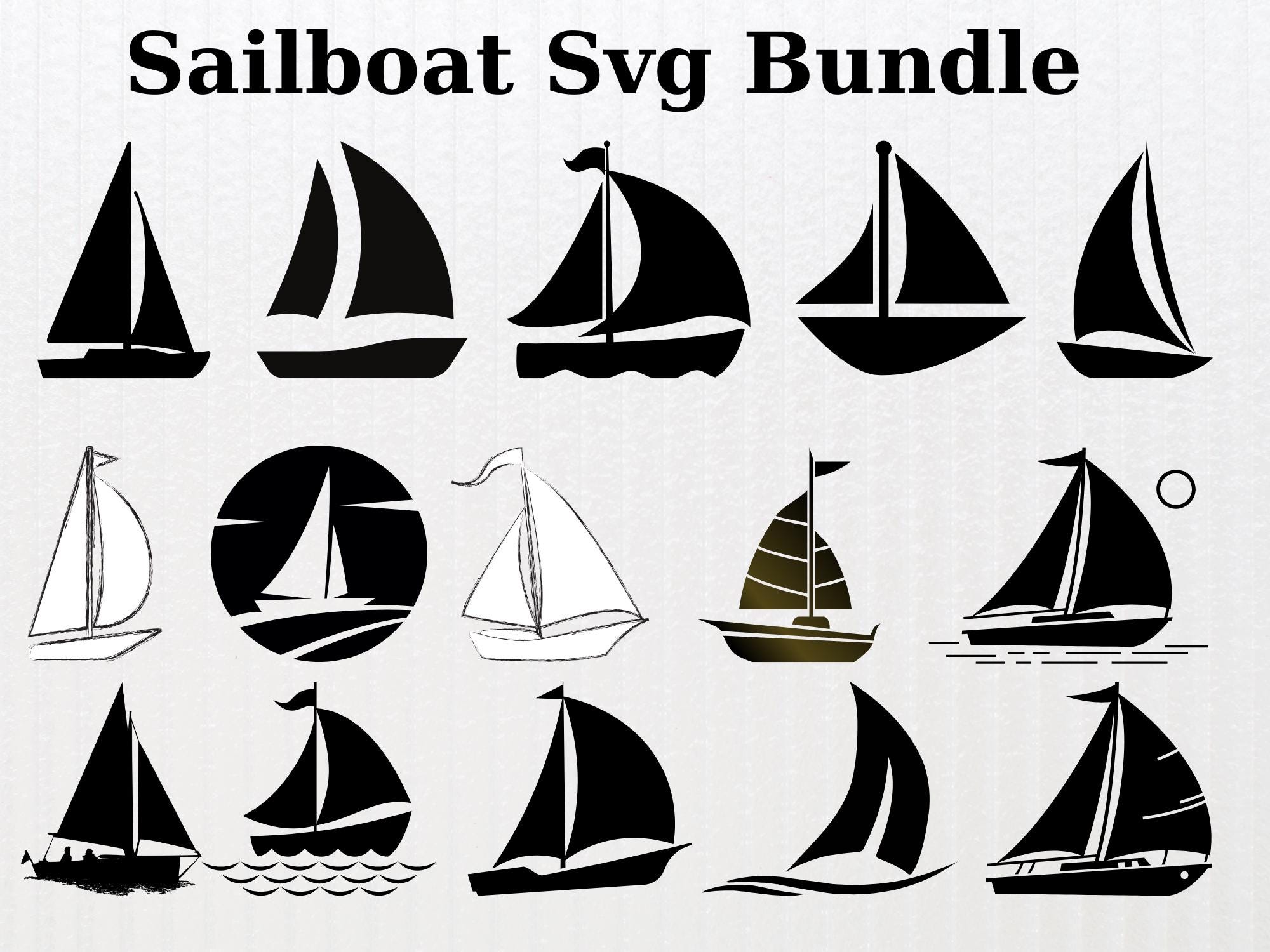 Sailboat SVG, Sailboat PNG Bundle, Sailboat Clipart, Sailboat ...