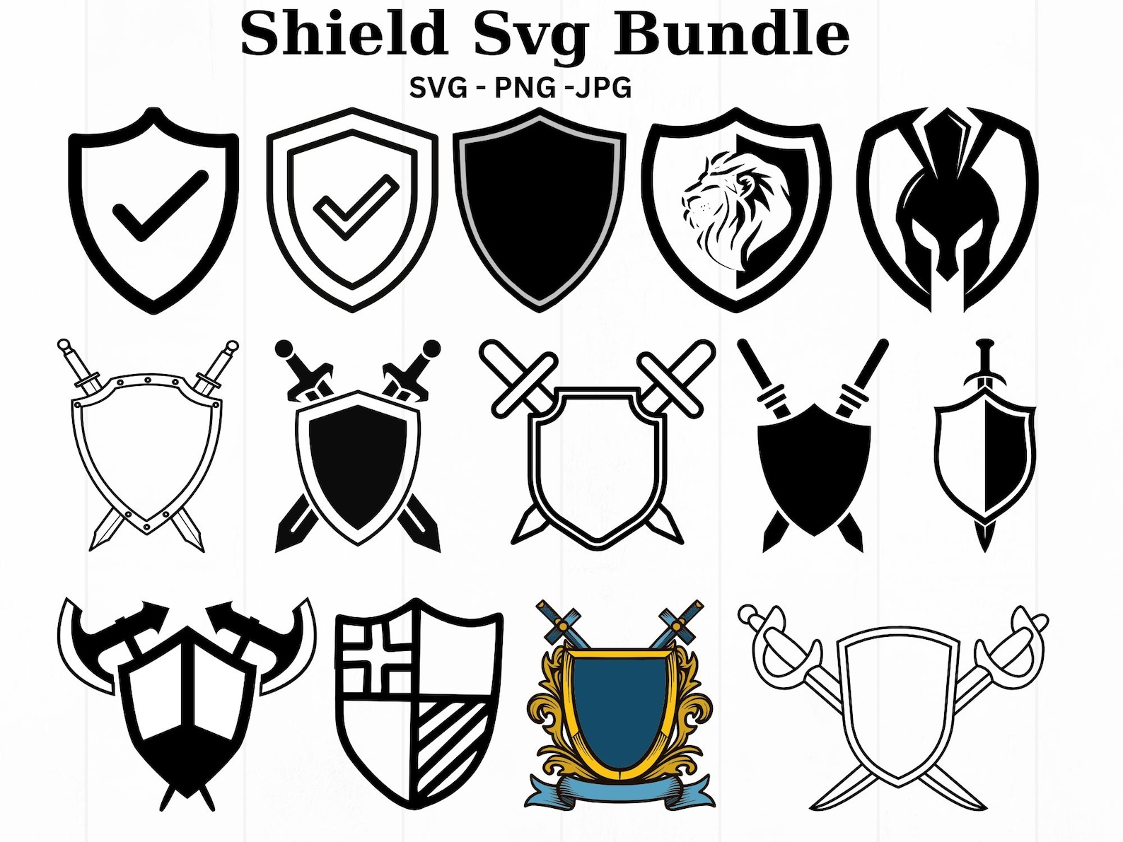Shield SVG ,shield Svg Bundle, Shield PNG Bundle, Shield Clipart ...