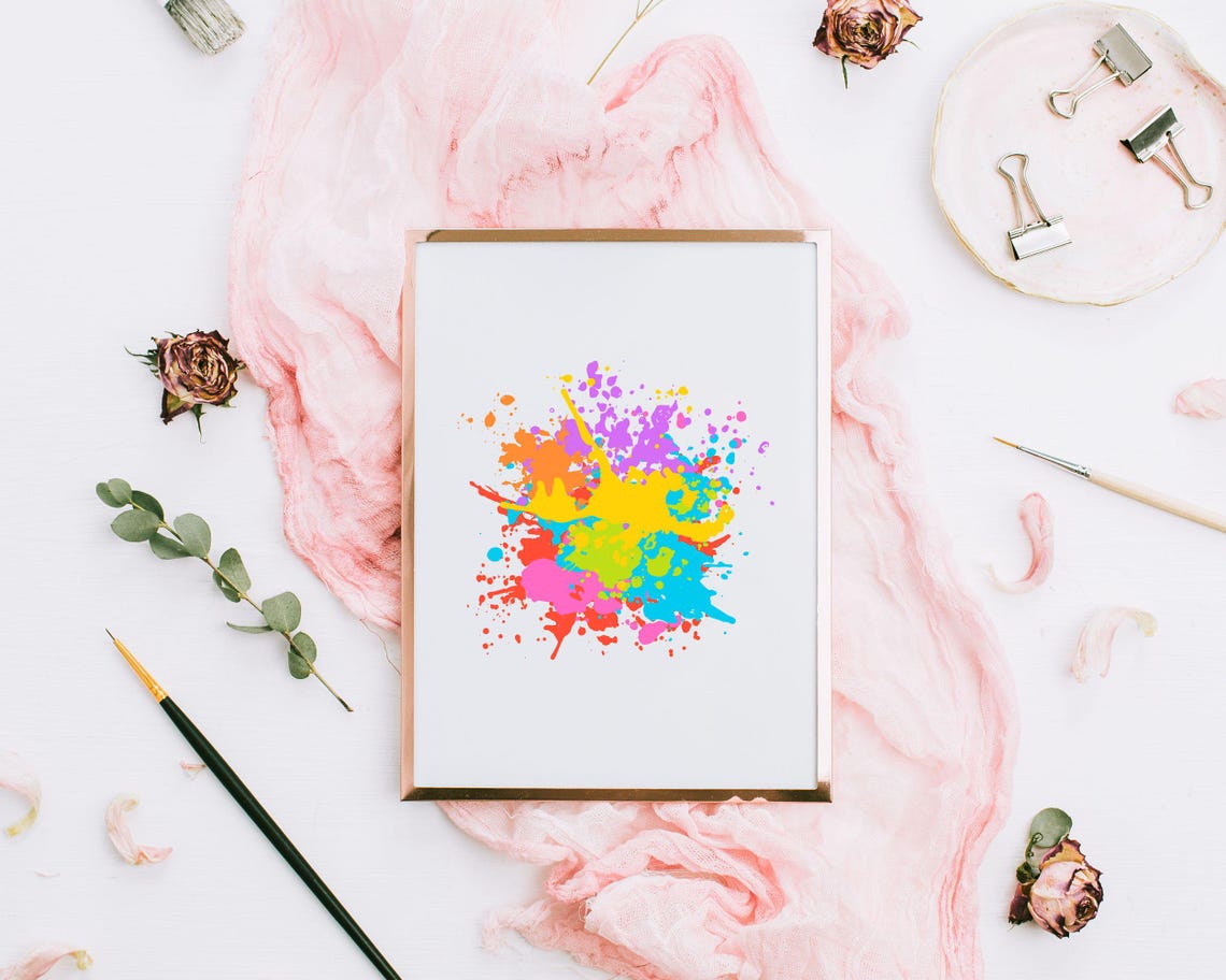 Paint Splatter SVG, Bundle, Paint Splats Svg, Paint Svg, Clipart ...