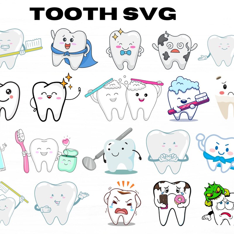 Tooth Svg - Etsy