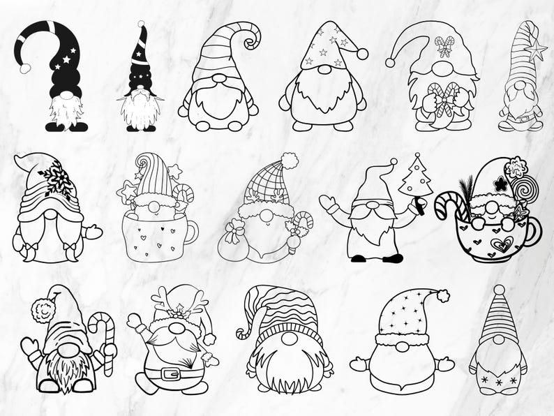 Christmas Gnome Svg ,christmas Doodle, Gnomes Merry Christmas Svg ...
