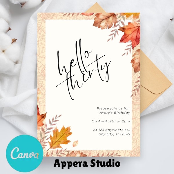 Leaf Invitation - Etsy