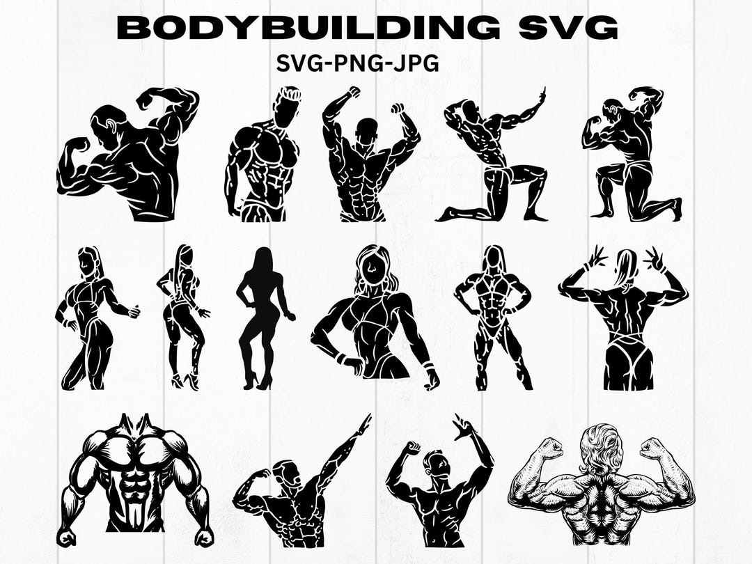 Bodybuilding Svg ,workout Svg ,gym Svg ,bodybuilding Silhouette ...