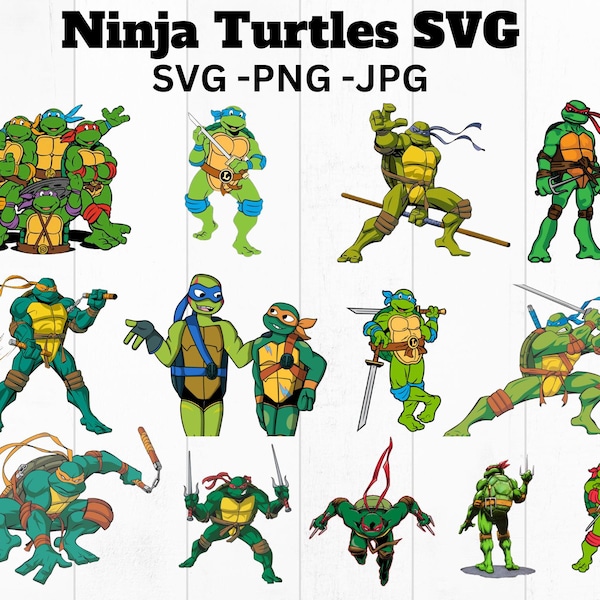 Ninja Turtle Clipart - Etsy