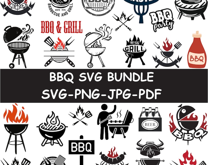 Barbeque SVG Bundle, BBQ Svg Bundle, BBQ Svg, Grilling Svg, Kitchen Svg ...