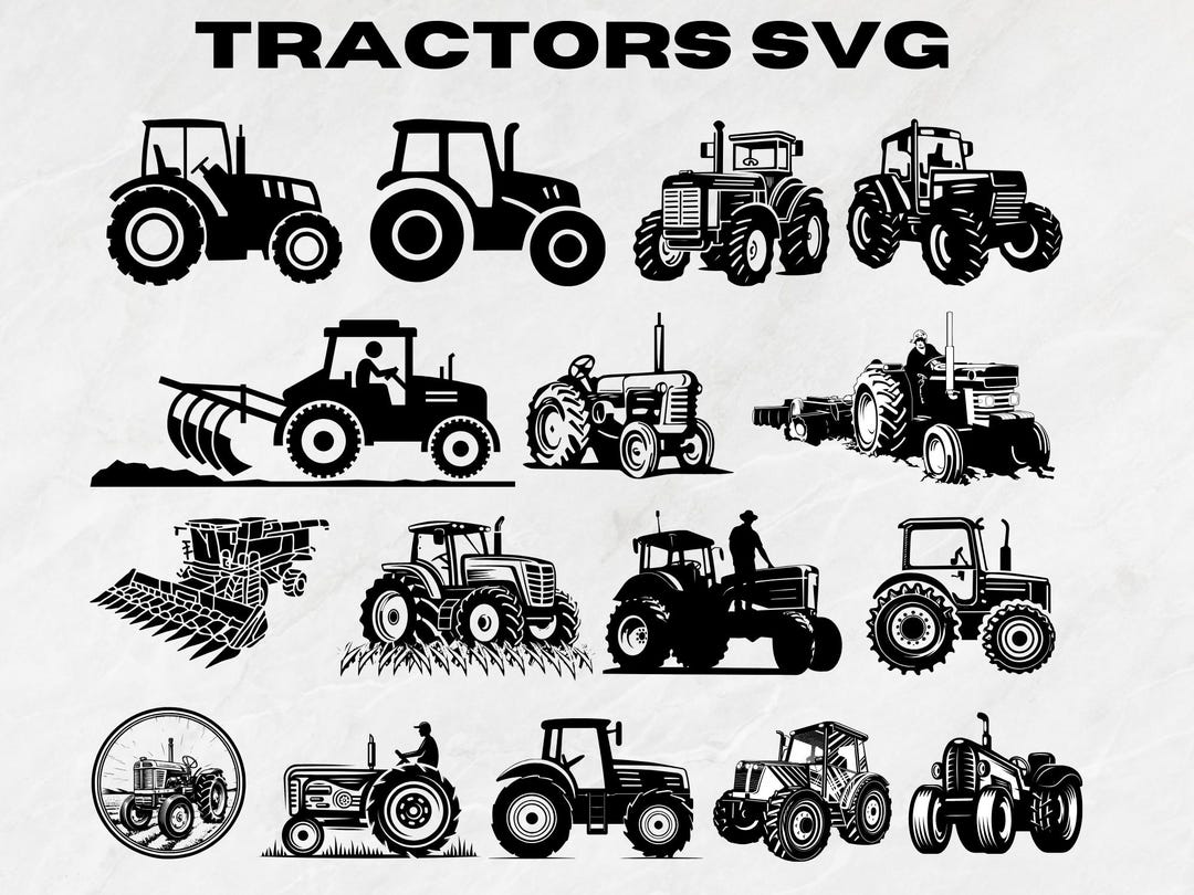 Tractors Svg,tractors Clipart, Tractors Images, Tractors Silhouette ...