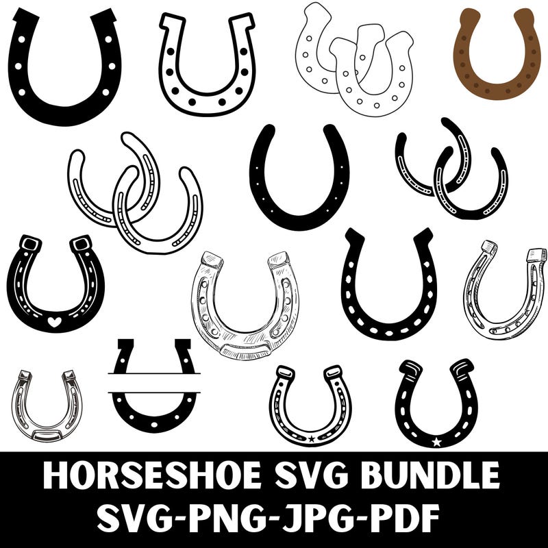 Horseshoe Svg - Etsy