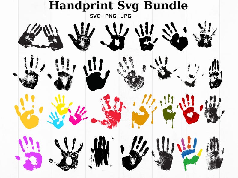 Handprint SVG , Handprint Cricut, Handprint Silhouette, Cricut Svg File ...