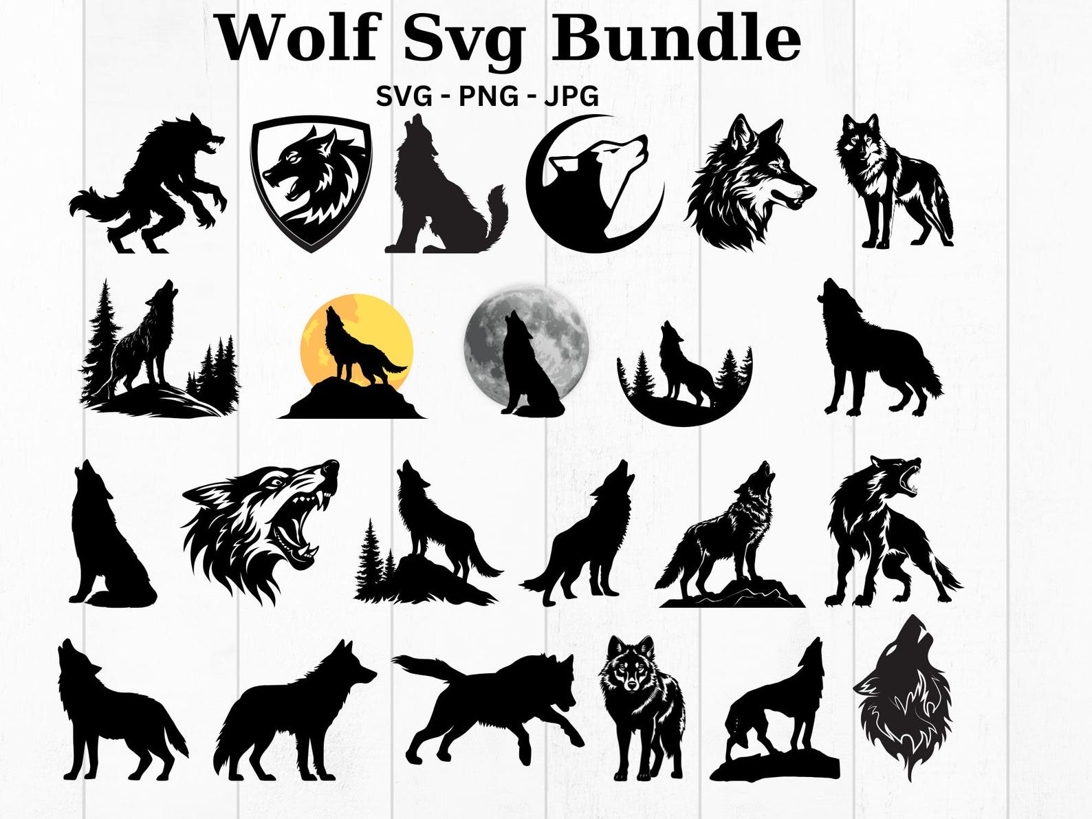 Wolf Svg ,wolf Svg Bundle, Wolf Shirt Svg, Howling Wolf Svg ,wolf ...