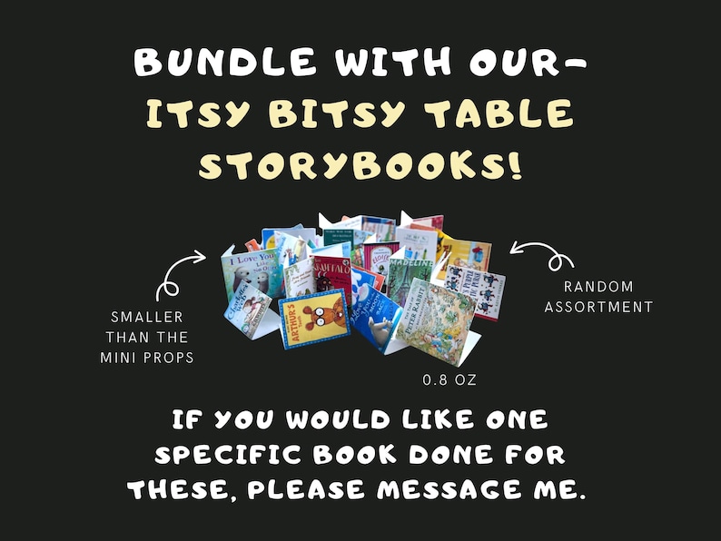 10pc - Mini Storybook Props — Table Props — Random Assortment— Dessert ...