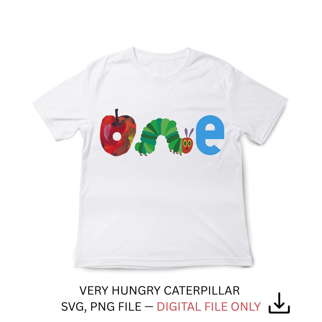 Very Hungry Caterpillar -- Digital File -- SVG File --PNG -- Birthday ...