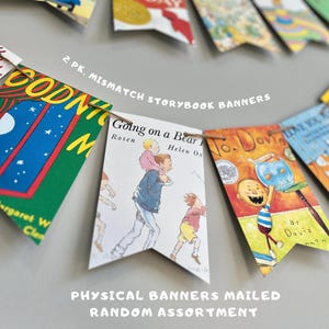 2-pack Mismatch Storybook Banners — Physical Birthday Banners — Baby ...
