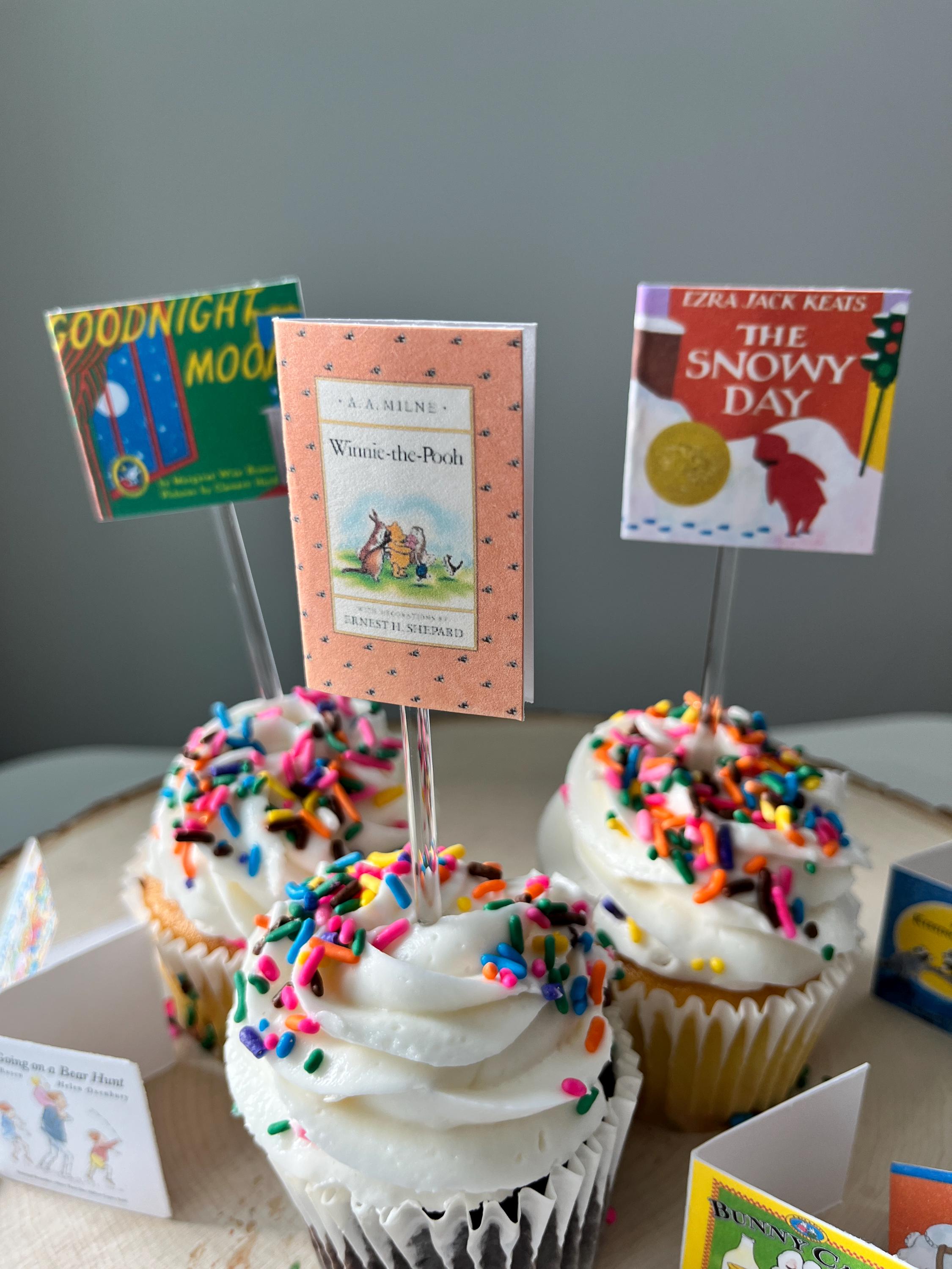 Mini Storybook Cupcake Toppers — Floating Cupcake Toppers — Random ...