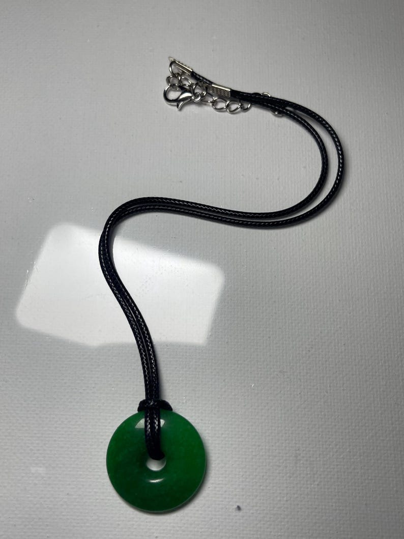 Jade Donut Pendant Necklace - Etsy